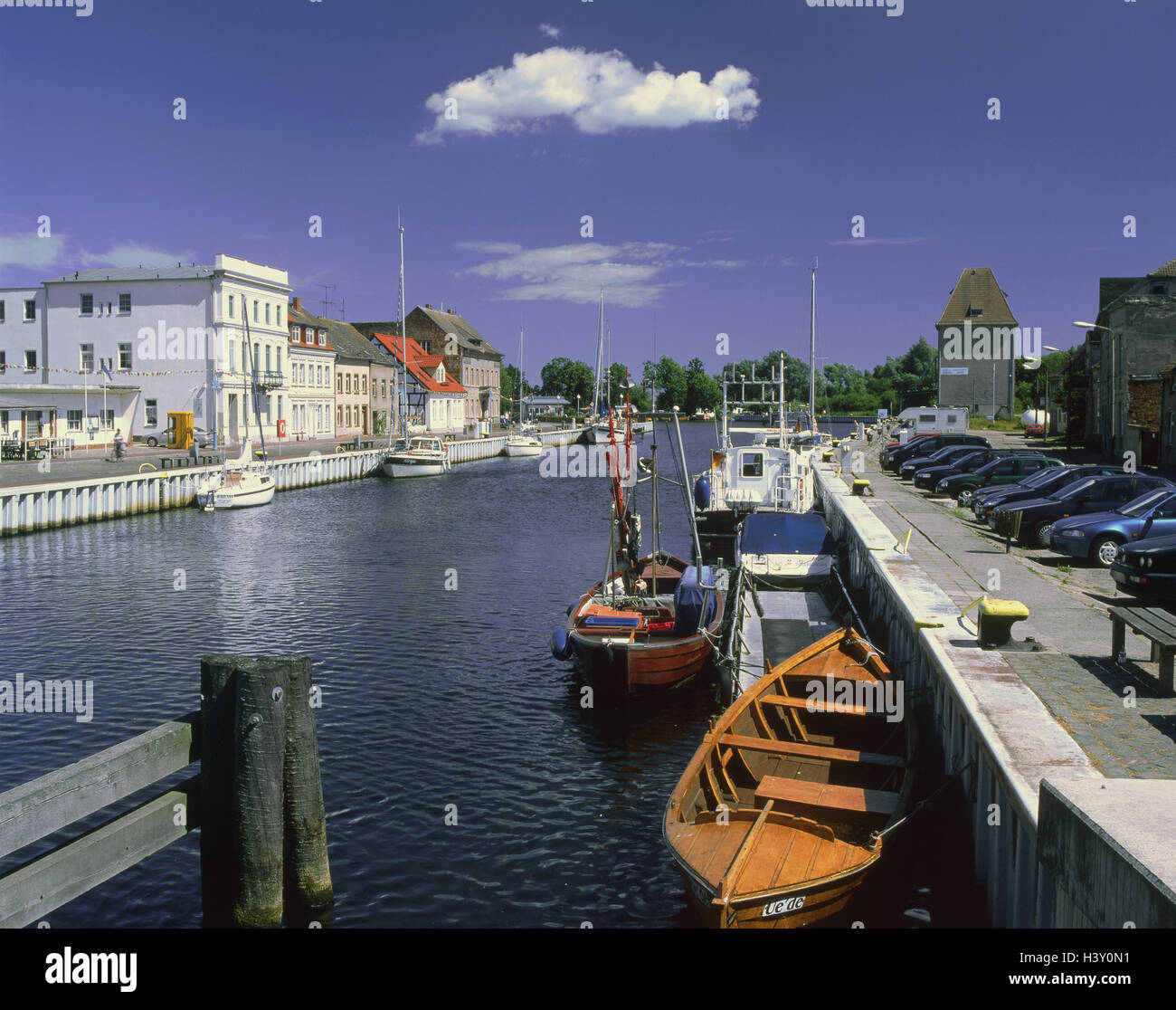 Germany, Mecklenburg-West Pomerania, Ueckermünde, harbour, district ...
