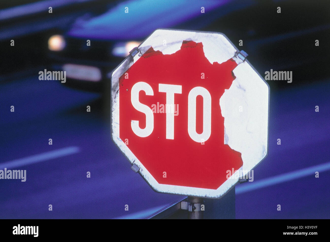 Traffic signs, stop sign, old, broken, sign, road sign, traffic notice ...