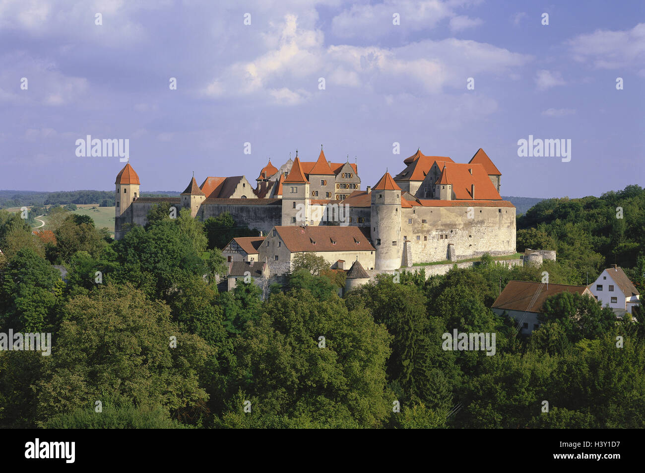 Germany, romantic street, castle Har, castle, Europe, Bavaria, Swabia ...
