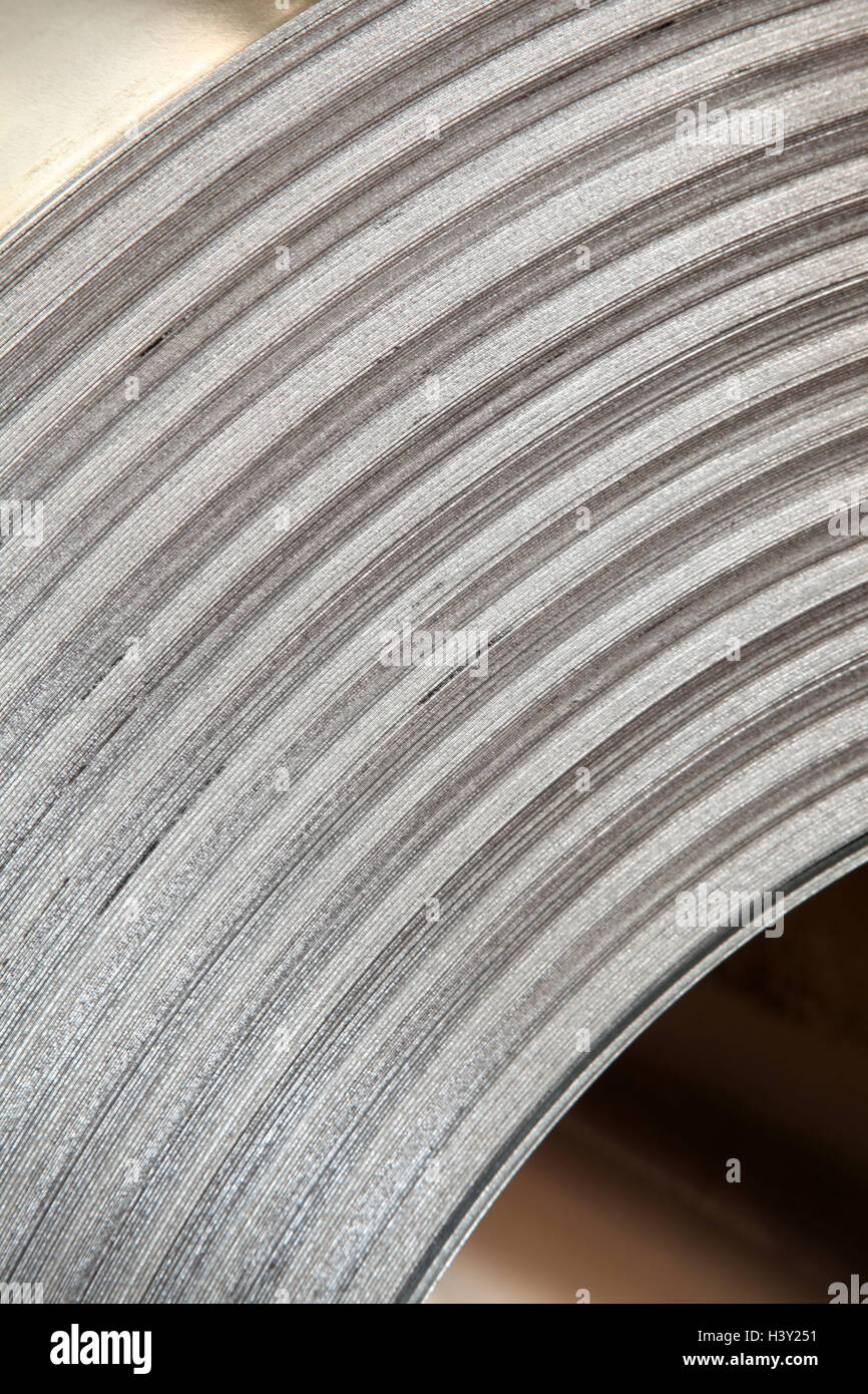 Rolls of steel sheet Stock Photo - Alamy