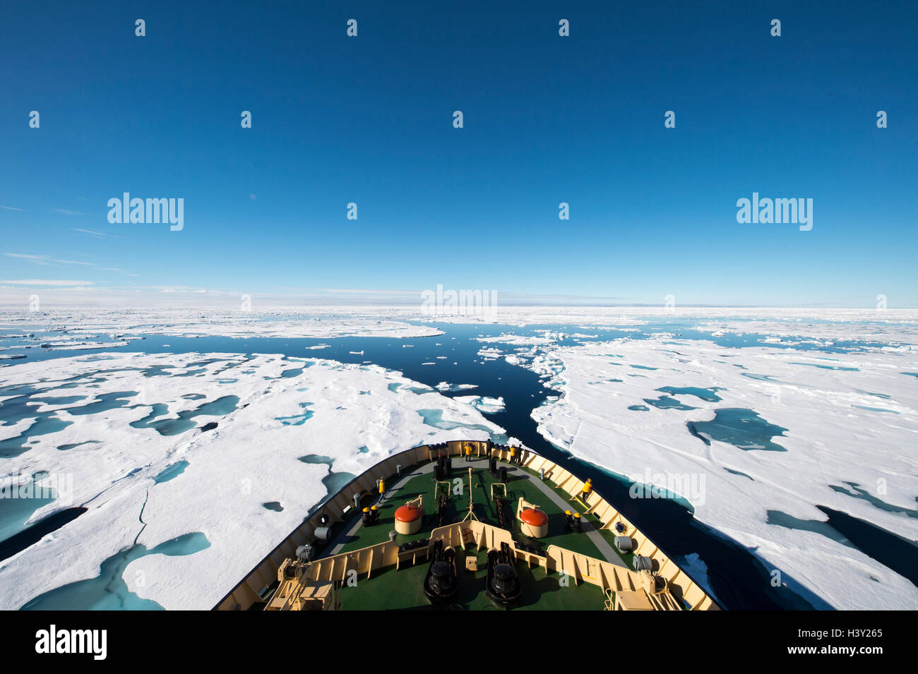 Icebreaker in the ice Stock Photo - Alamy