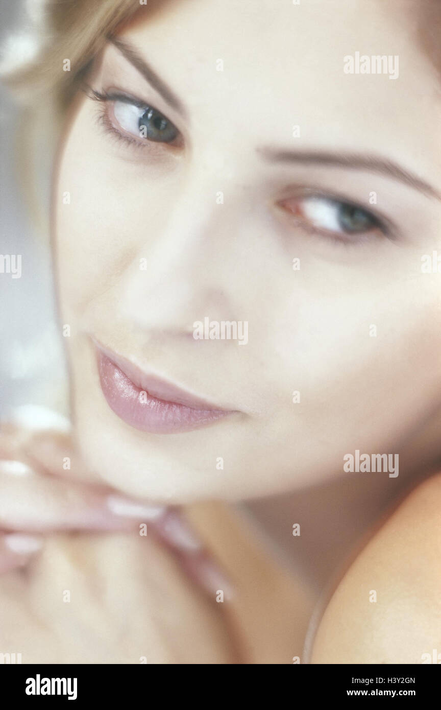 Woman, young, absently, portrait, detail, very close, nicely, beauty ...