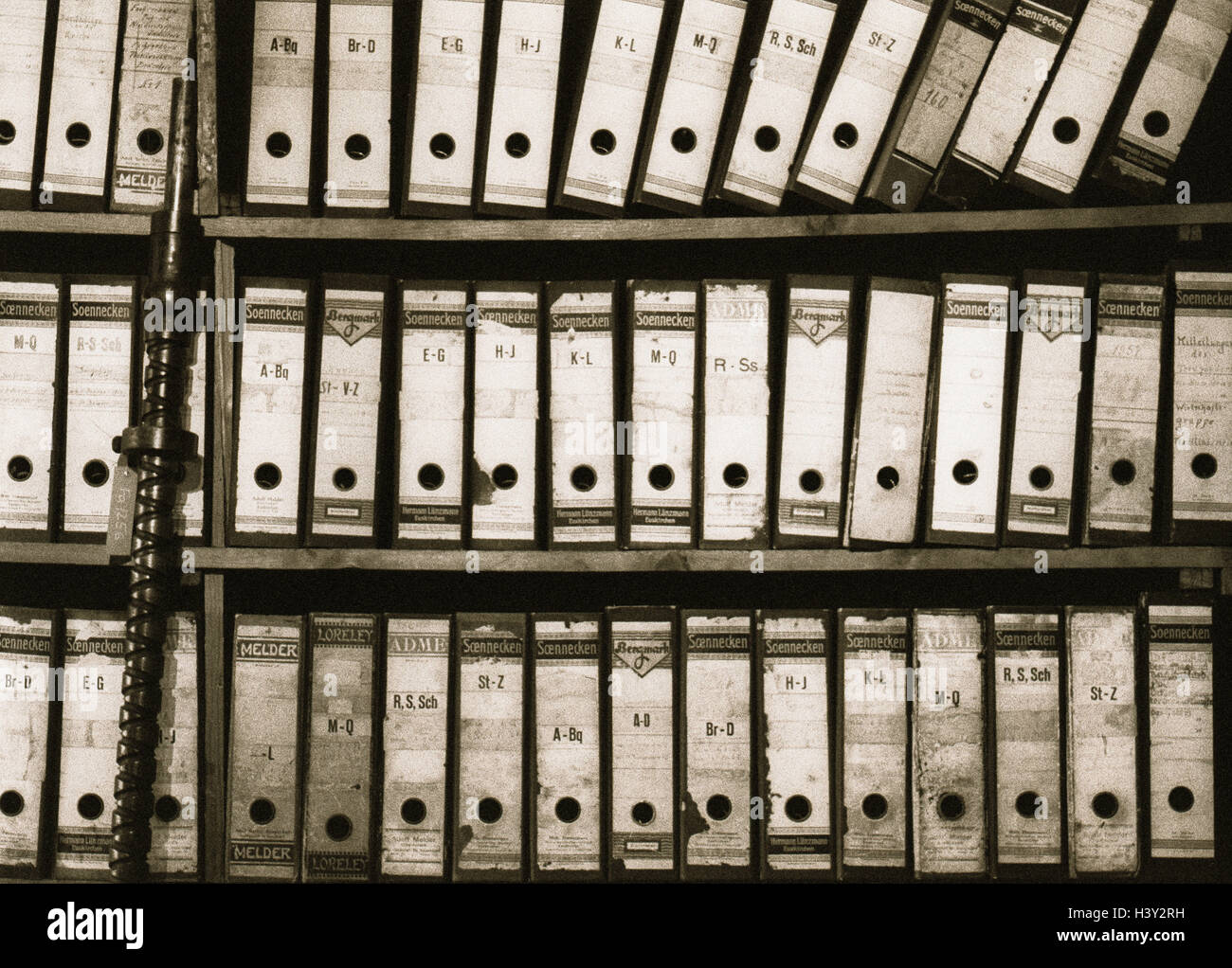 Shelves, detail, file folders Office, office articles, office utensils ...