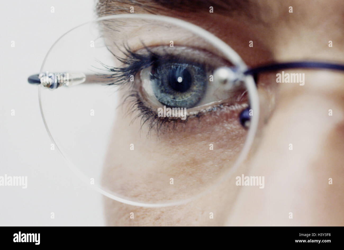 Woman, look, detail, eye, glasses, close up, model released, sense ...