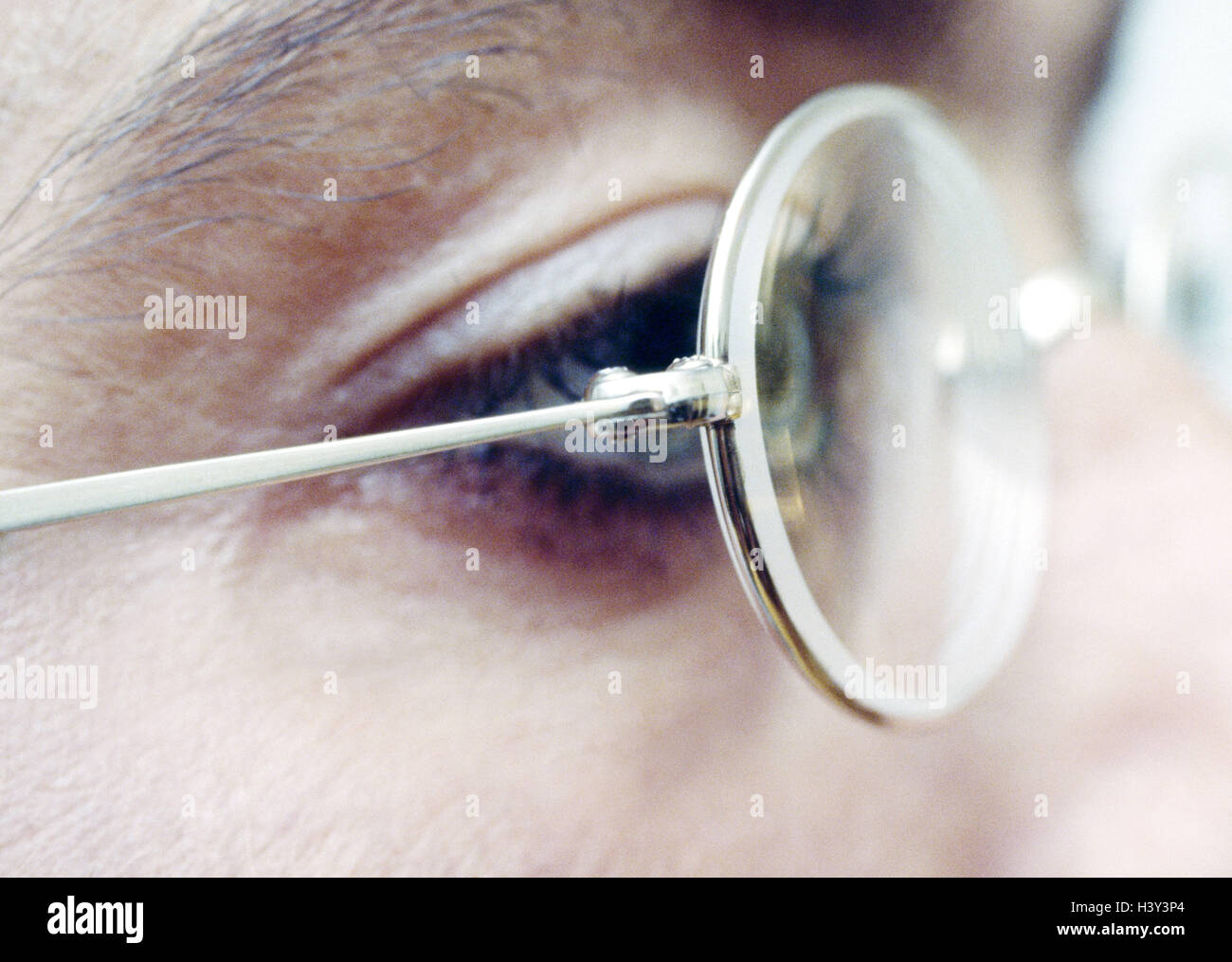 Woman, look, detail, eye, glasses, side view, close up, model released ...