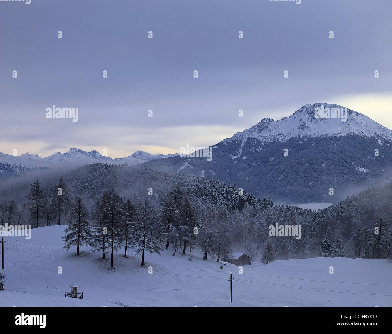 Austria, Tyrol, winter scenery, mountain chain, Europe, mountains ...
