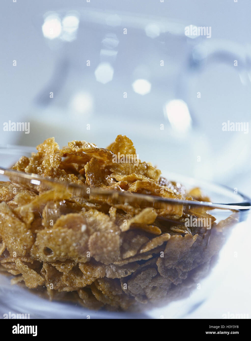 Glass bowl, cornflakes, Still life, Food, breakfast, cereals, nutrition ...