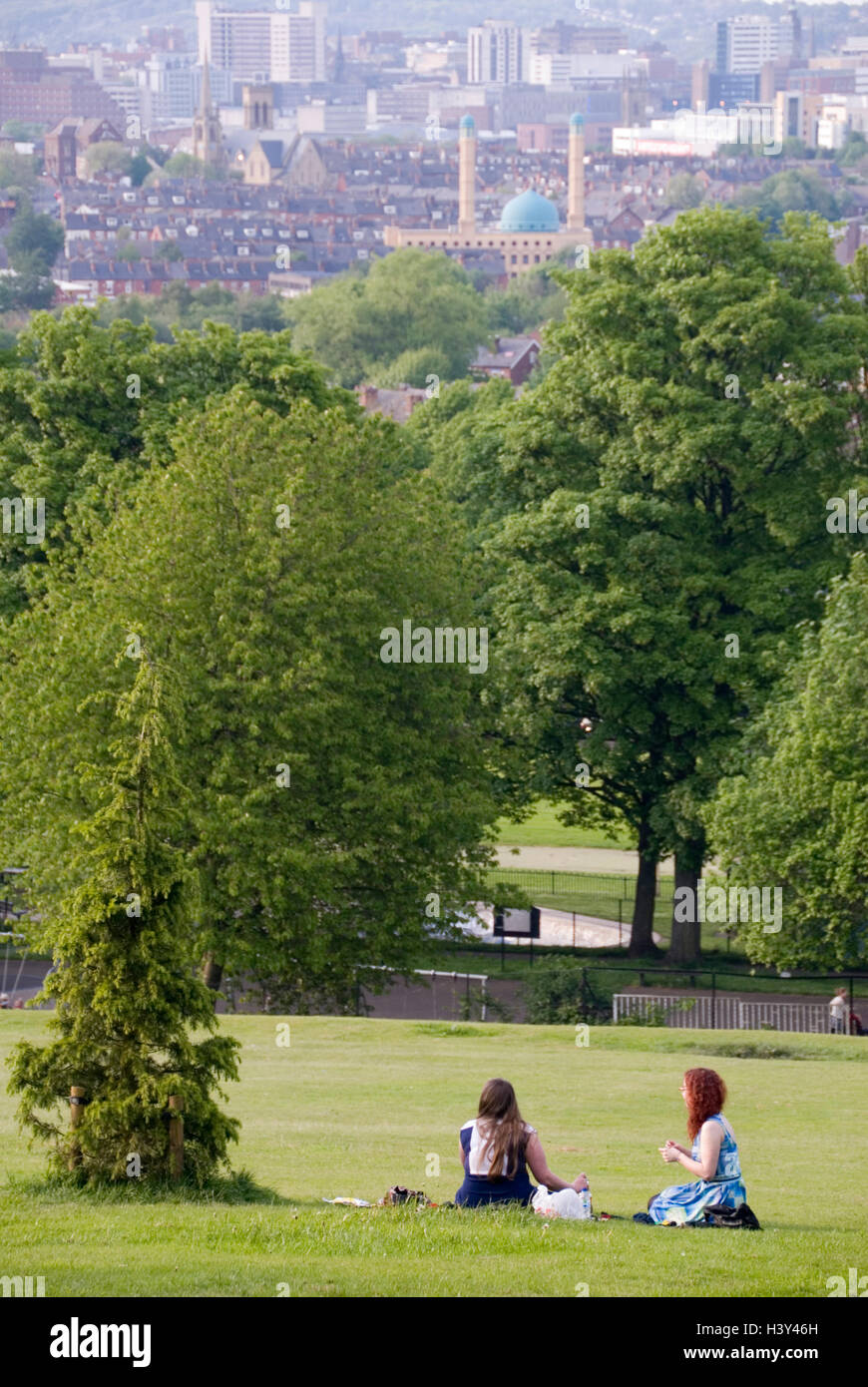Sheffield, UK 03 May 2014: Meersbrook Park offers stunning views over ...
