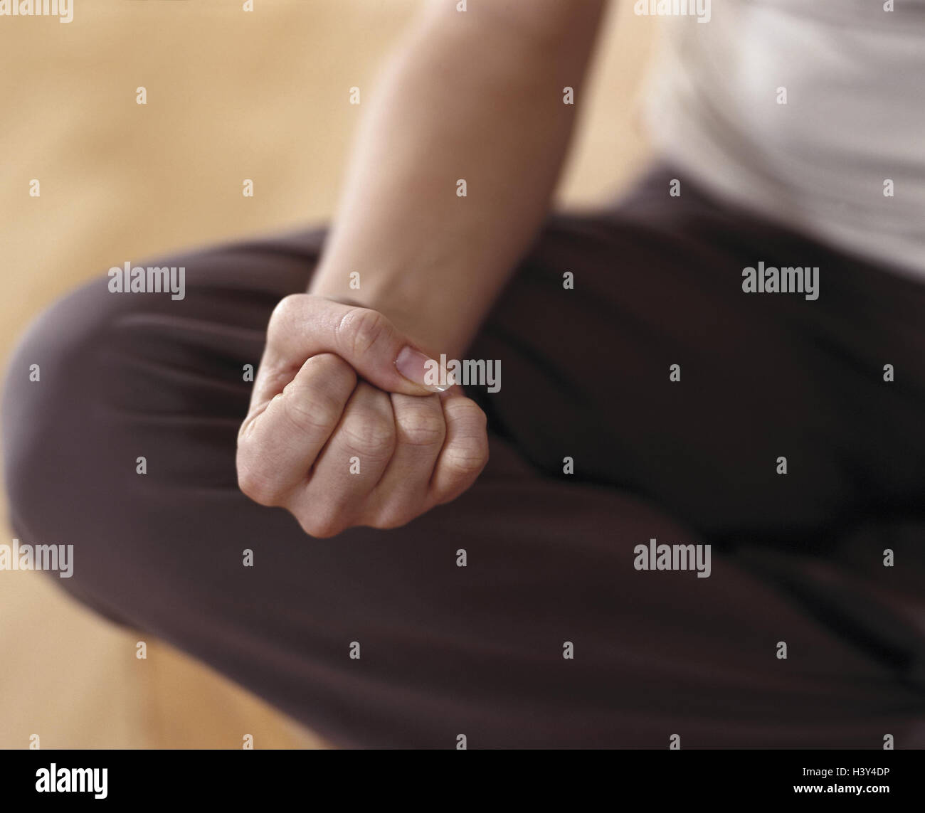 Yoga, woman, meditation, an easy seat, "Sukhasana", detail, hand ...