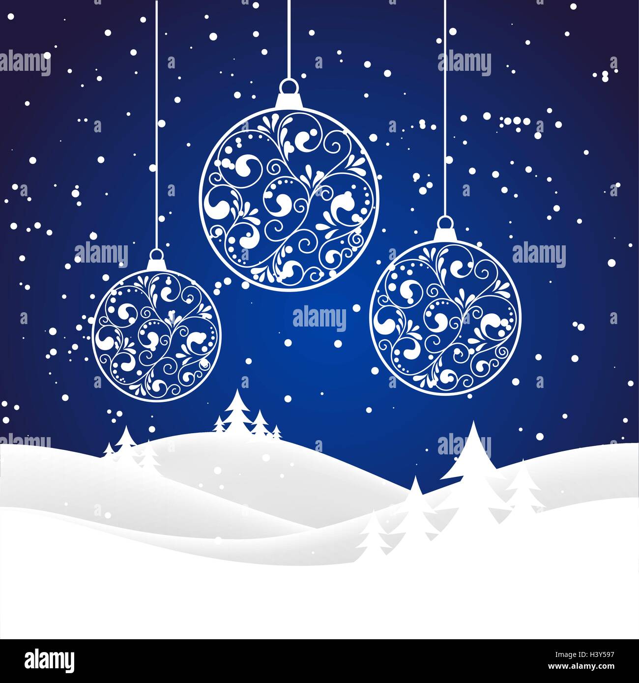 Christmas ornament outside in Stock Vector Images - Alamy