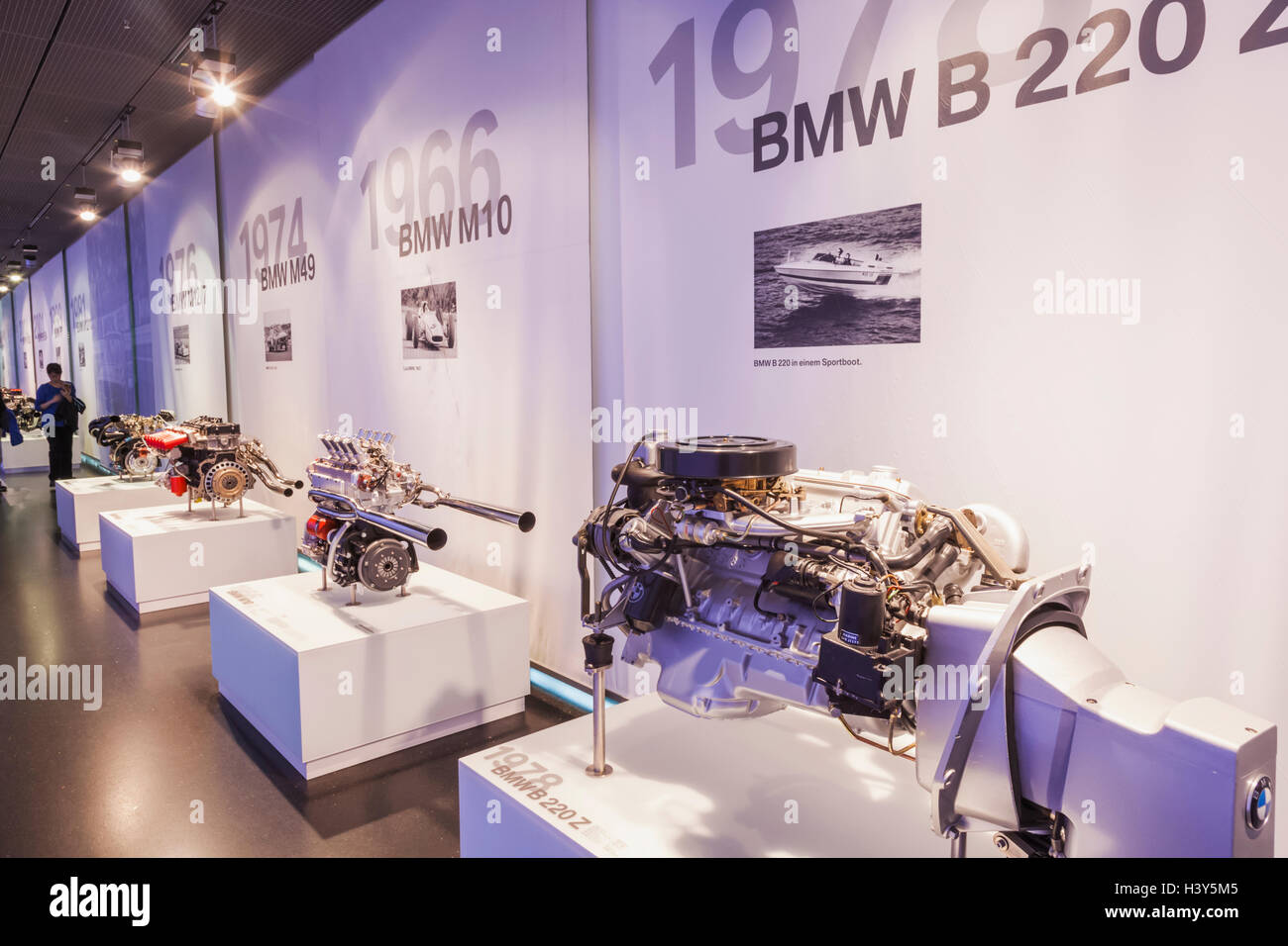 Germany, Bavaria, Munich, BMW Museum, Display of Various Historic BMW ...