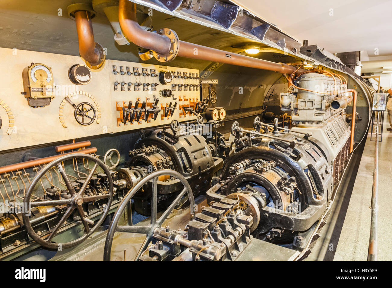 Germany, Bavaria, Munich, Deutsches Museum, Exhibit of WWII U-boat ...