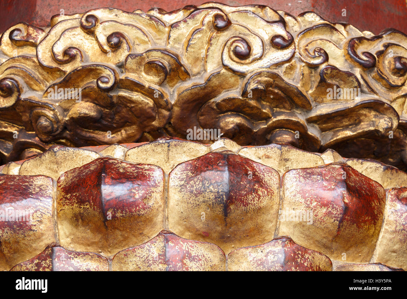 Exquisite stone carvings, lotus, moire Stock Photo - Alamy