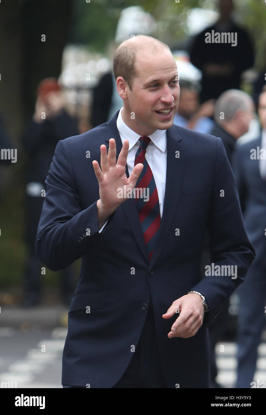 The Duke of Cambridge arriving at Basingstoke and North Hampshire ...