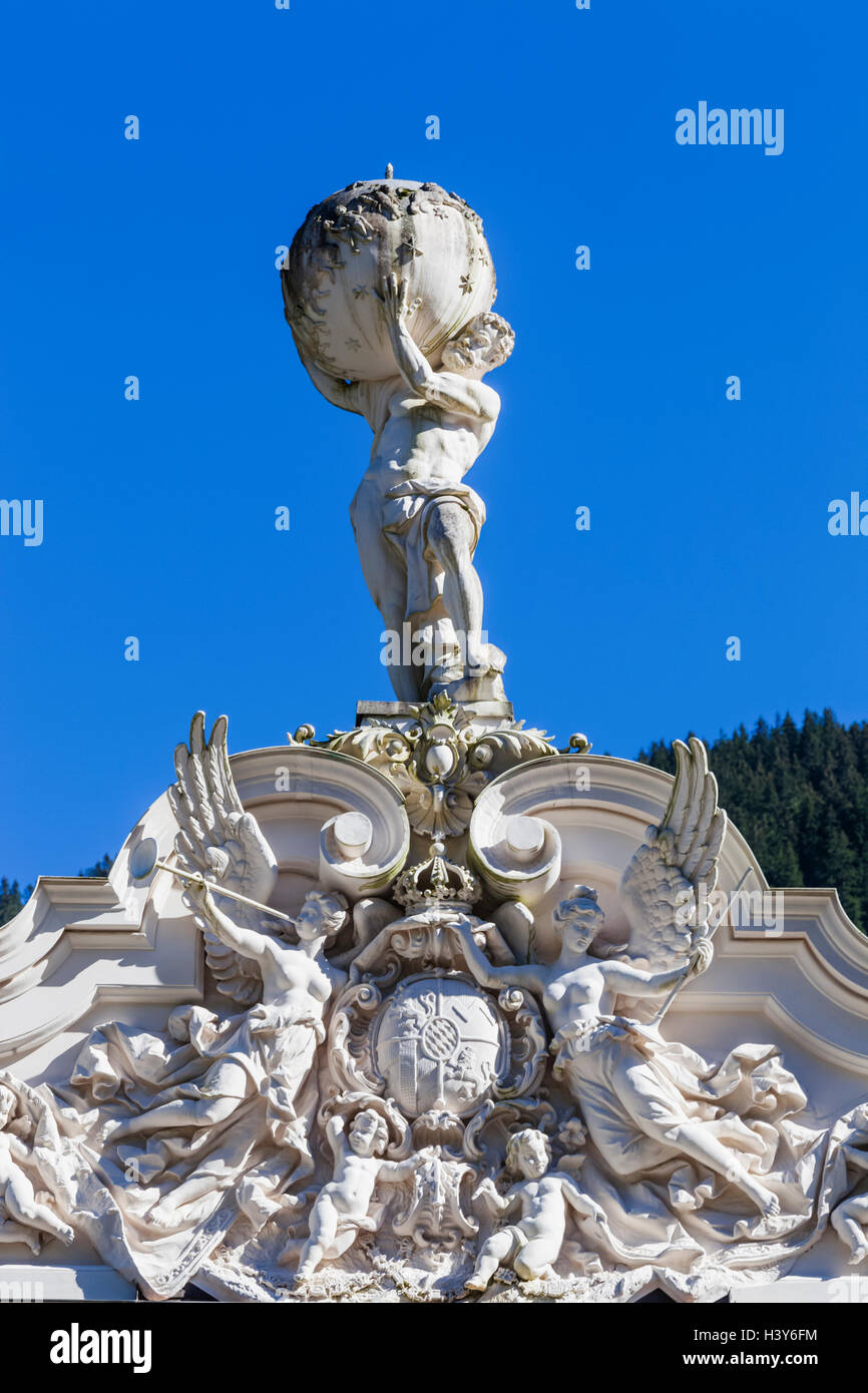 Germany, Bavaria, Linderhof Palace (Schloss Linderhof), Facade Detail ...