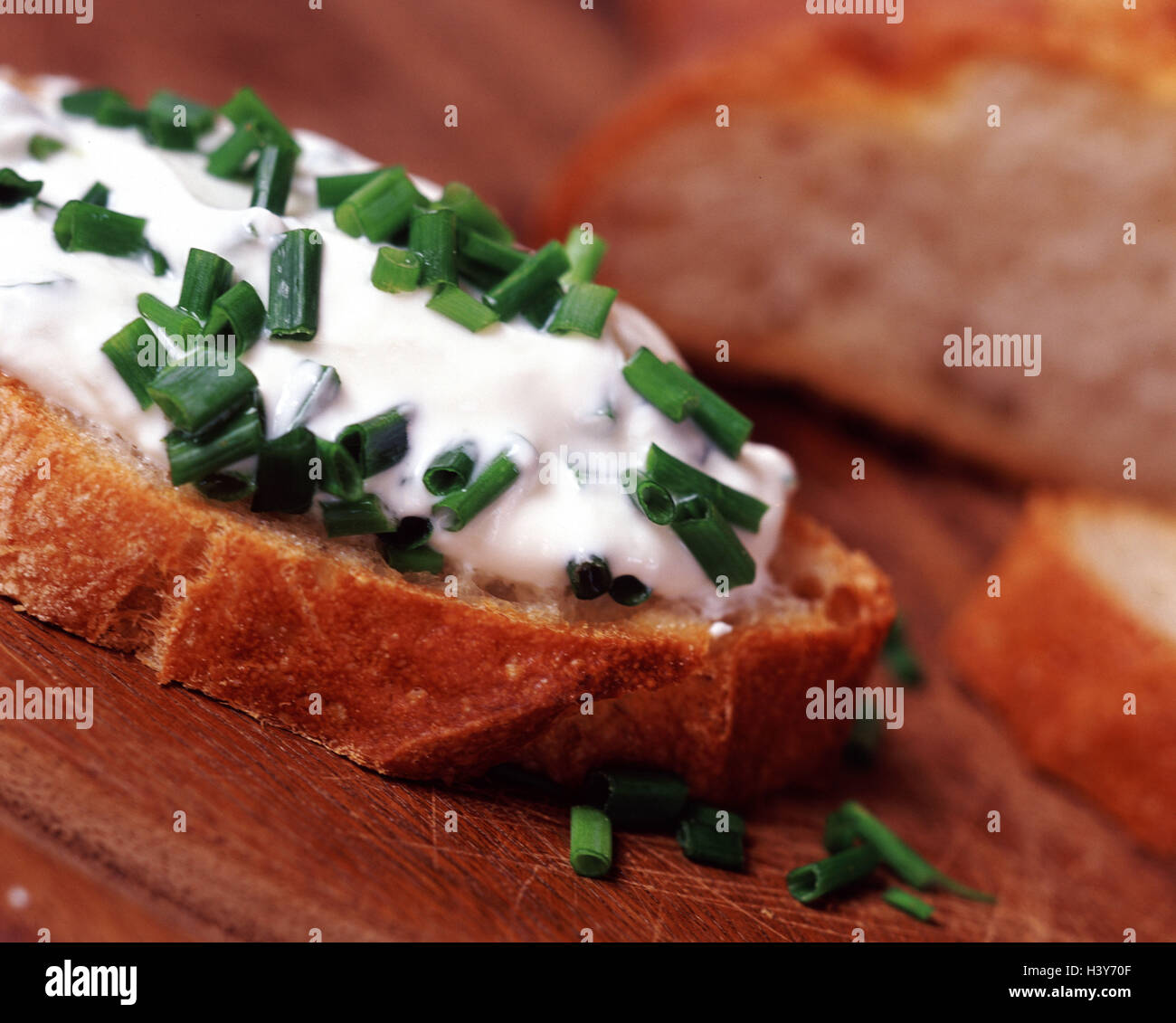 Curd bread, chives, bread, slice bread, spread, curd, regular quark ...