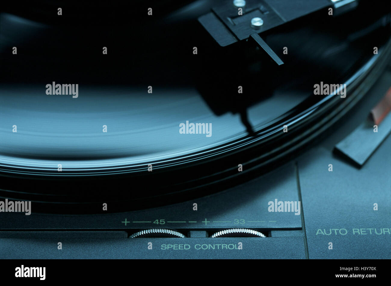 Record player, pick-up arm, detail, music, reproduction, music plant ...