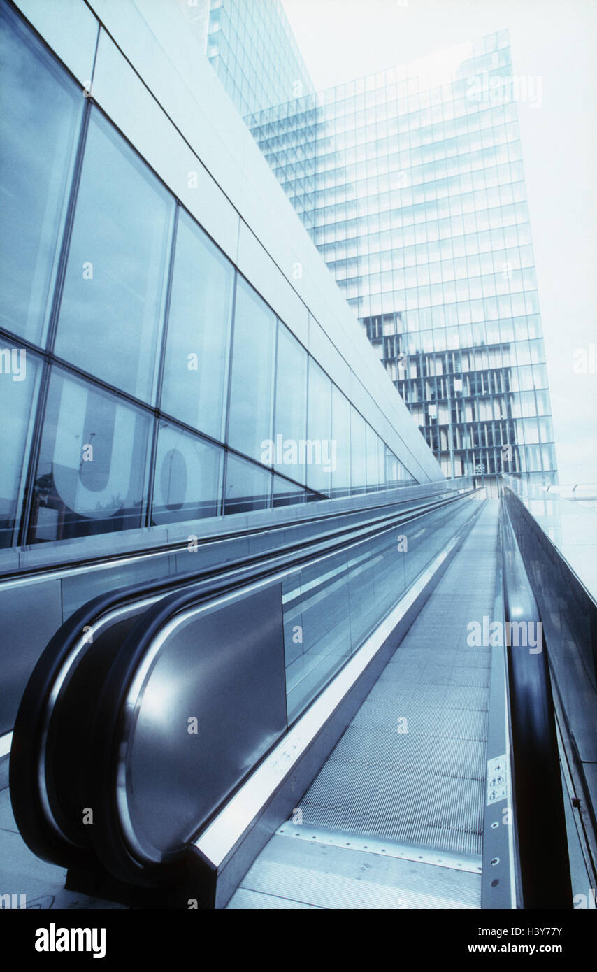 France, Paris, national library, escalator, Europe, Department Ville de ...