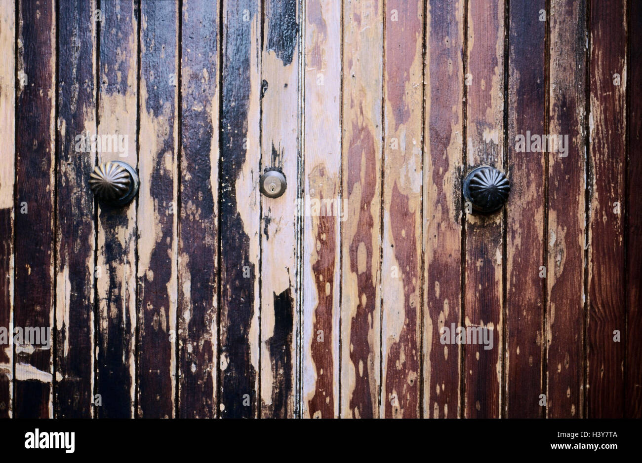 Italy, Venice, wooden goal, old, detail, Venezia, region Veneto, goal ...