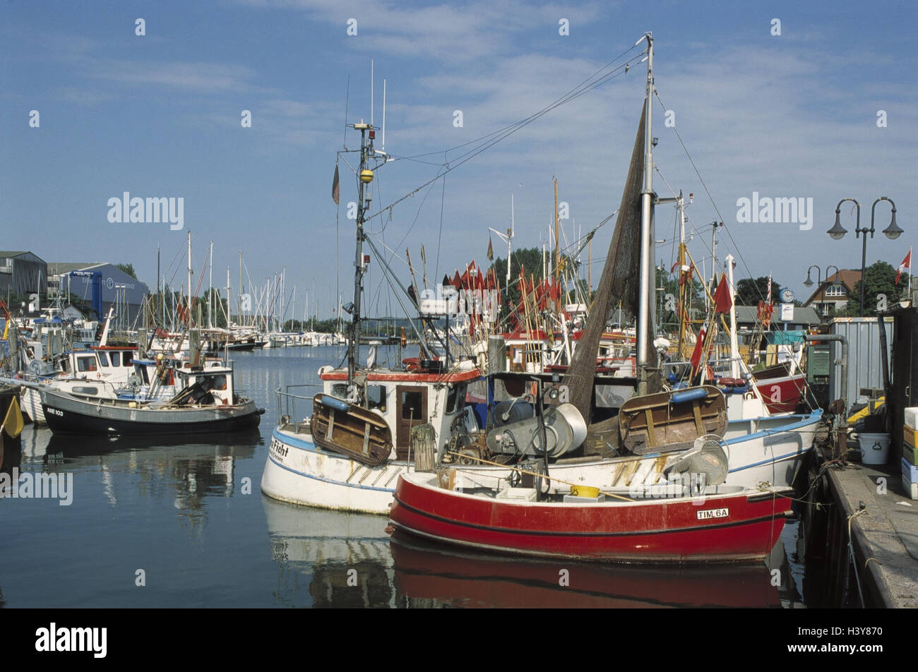 Germany, Schleswig - Holstein, village Nien, fishing harbour ...