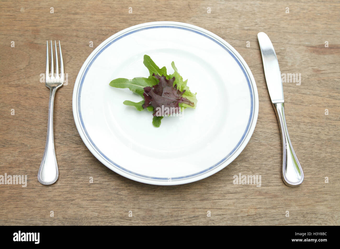 Plate, salad leaves, instruments, raw vegetarian food, salad, food, eat ...