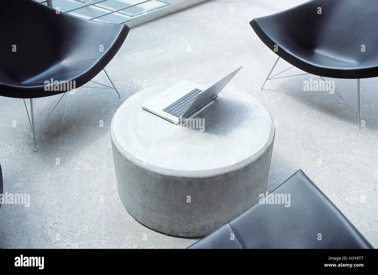 Table, stone, notebook computer, chairs, Still life, product ...