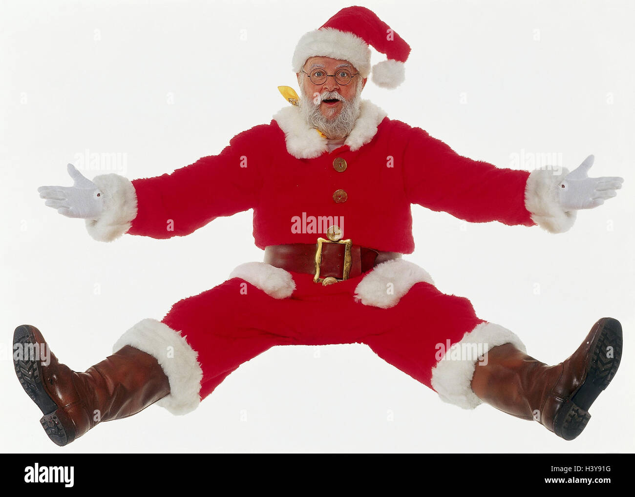 Santa Claus, sit, arms, feet, stretch X-mas, Christmas, Santa, glasses ...