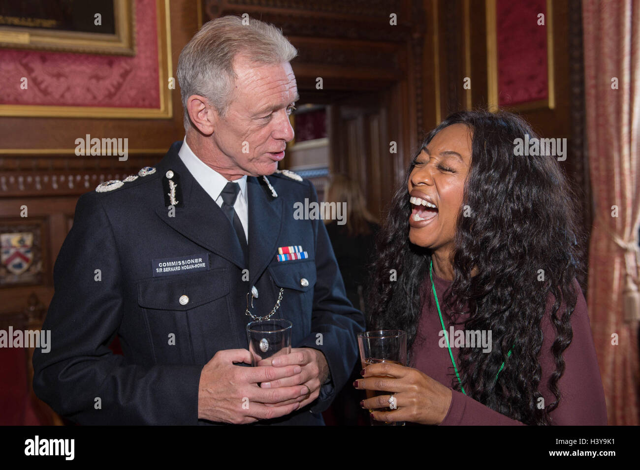 Metropolitan Police Commisioner Sir Bernard Hogan Howe and singer ...