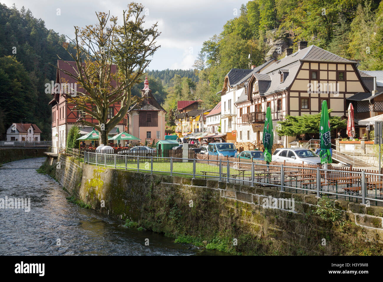 Hrensko center, Usti nad Labem, Czech Republic Stock Photo - Alamy