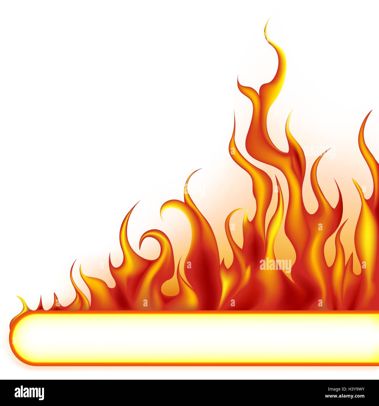 Fire flames banner hi-res stock photography and images - Alamy