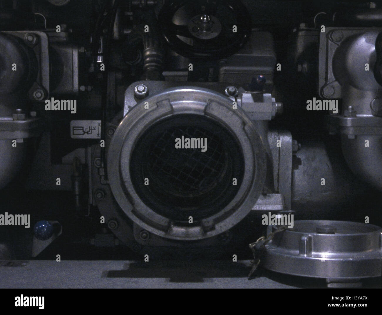 Fire engine, detail, connections fire brigade, car, fire engine ...