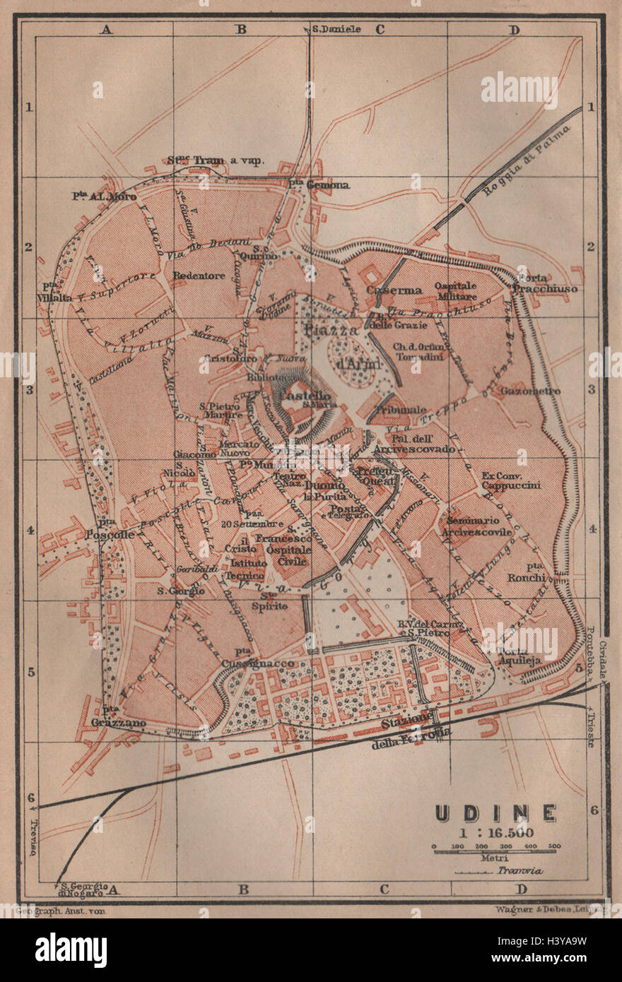Rayo Cae Udine Italia Mapa