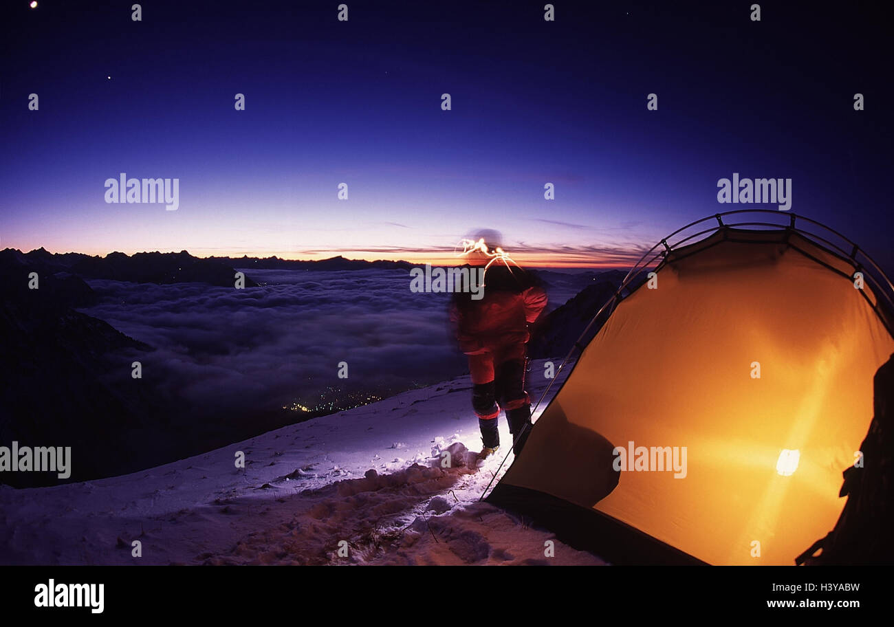 Germany, Bavaria, Allgäu, colonel's village, Gaißfuß, winter bivouac ...