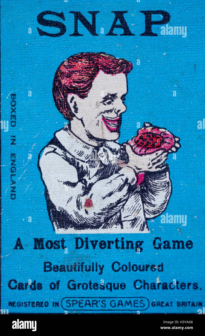 Old Vintage Snap Playing Card Game Stock Photo - Alamy