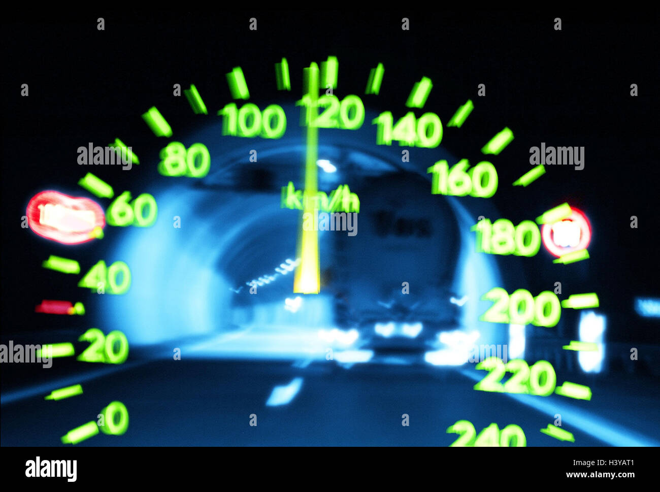 Composing, tunnel, car, speed display, banks traffic, traffic, road ...