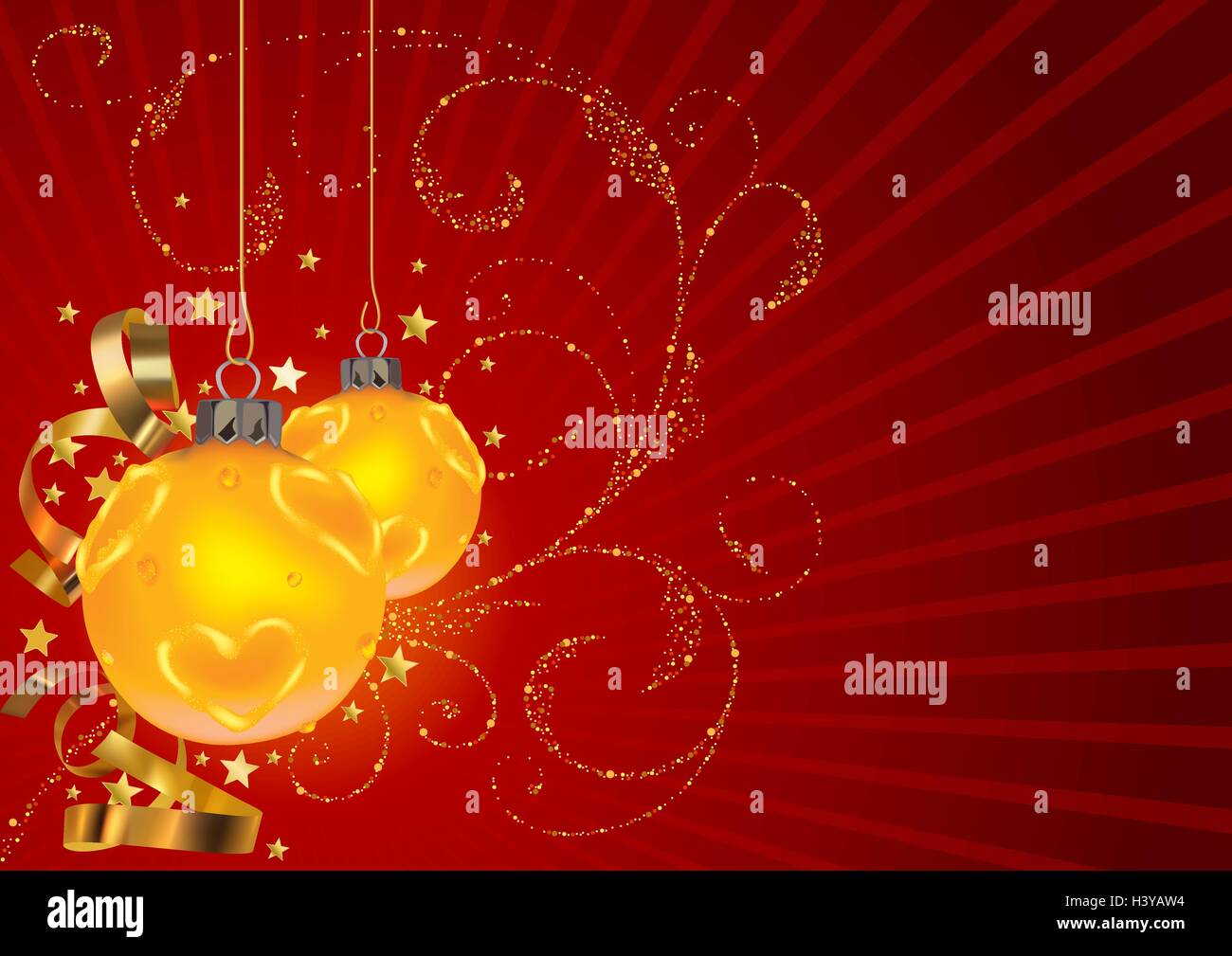 Christmas balls heart Stock Vector Images - Alamy