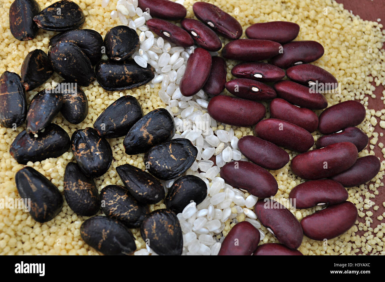 couscous and colored seeds Stock Photo - Alamy