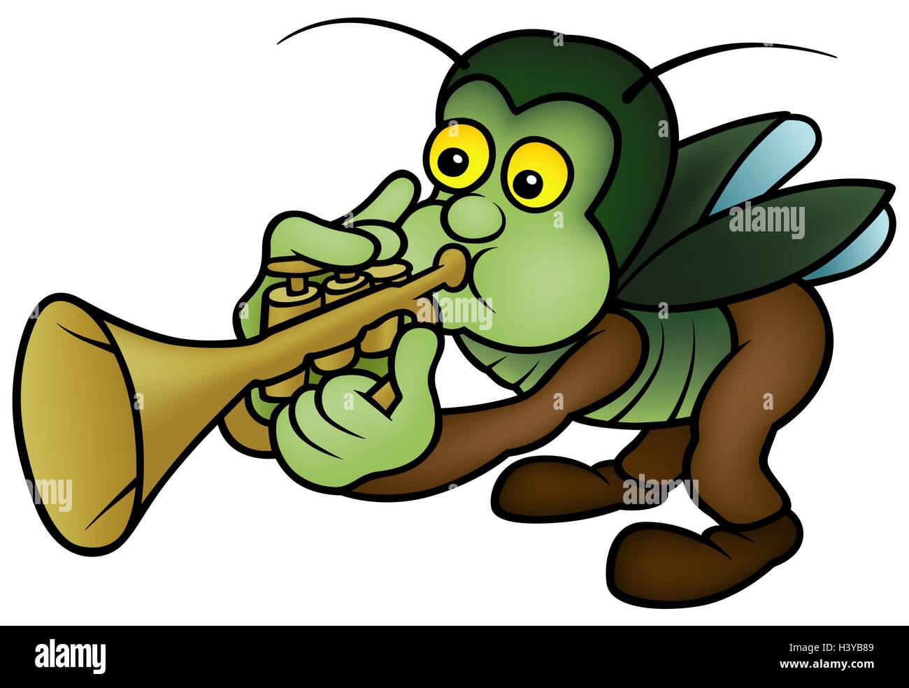 Bug Playing A Trumpet Stock Vector Image & Art - Alamy