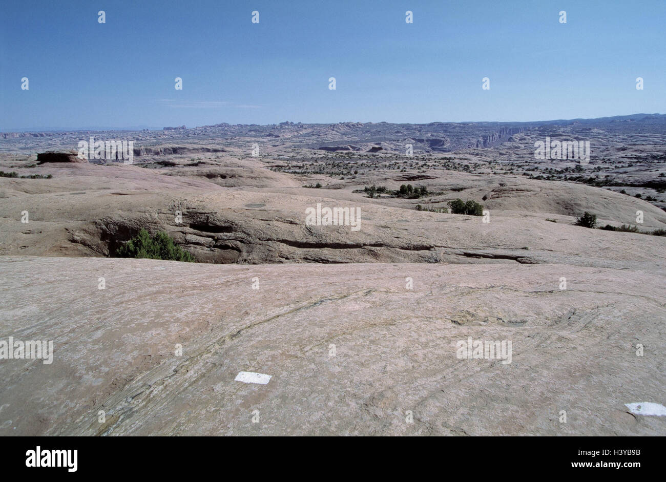 The USA, Utah, Moab, Slick-Rock-Trail, mountain bike passage, selection ...