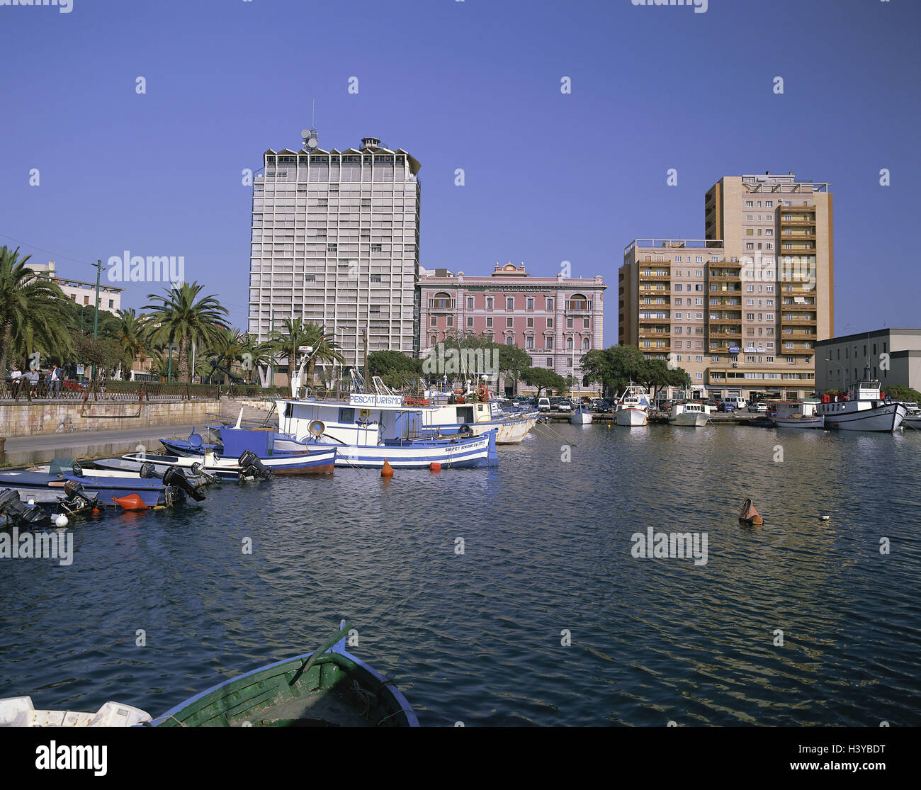 Italy, Sardinia, Cagliari, harbour, island, the Mediterranean Sea ...