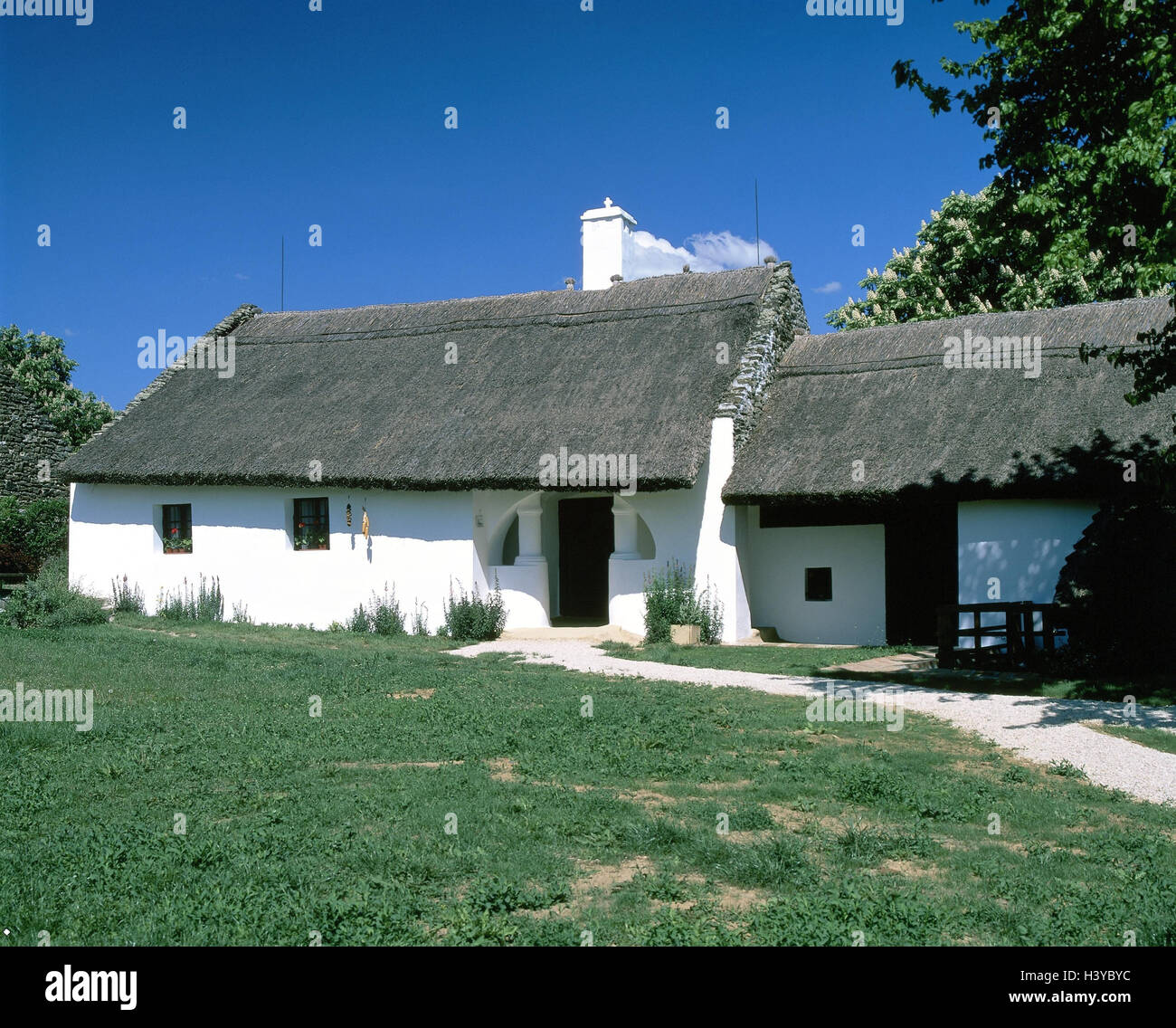 Hungary, Tihany, residential house, thatched roof, region Balaton ...