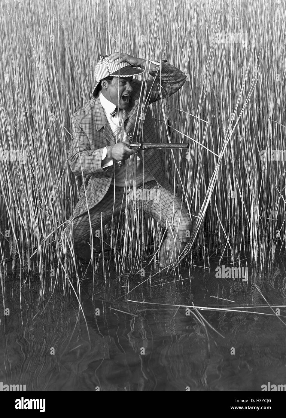 Reed, detective, pursuit, gesture, b/w, model released, man, Sherlock ...