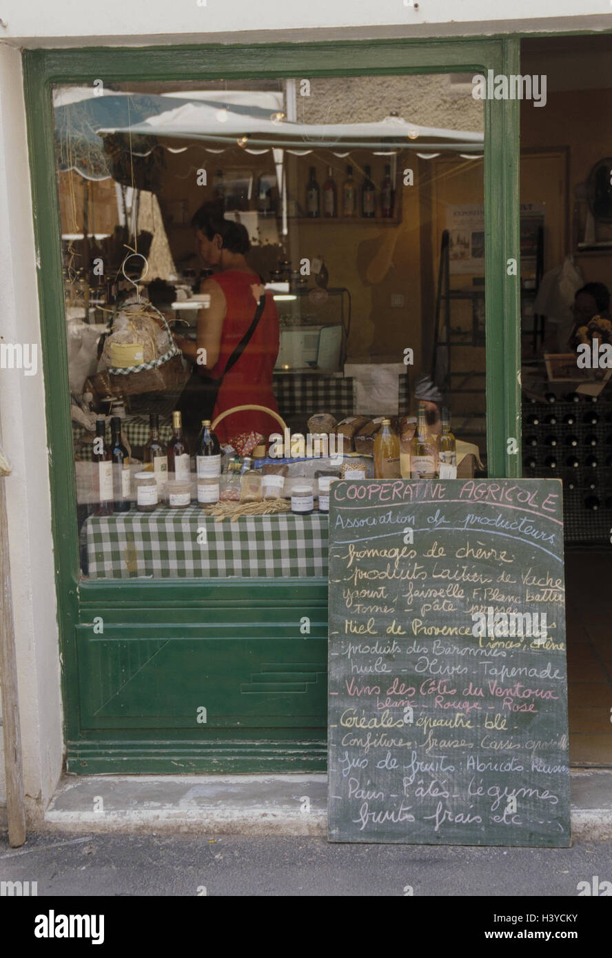 France, Provence, Sault, food store, outside, retail trade, business ...
