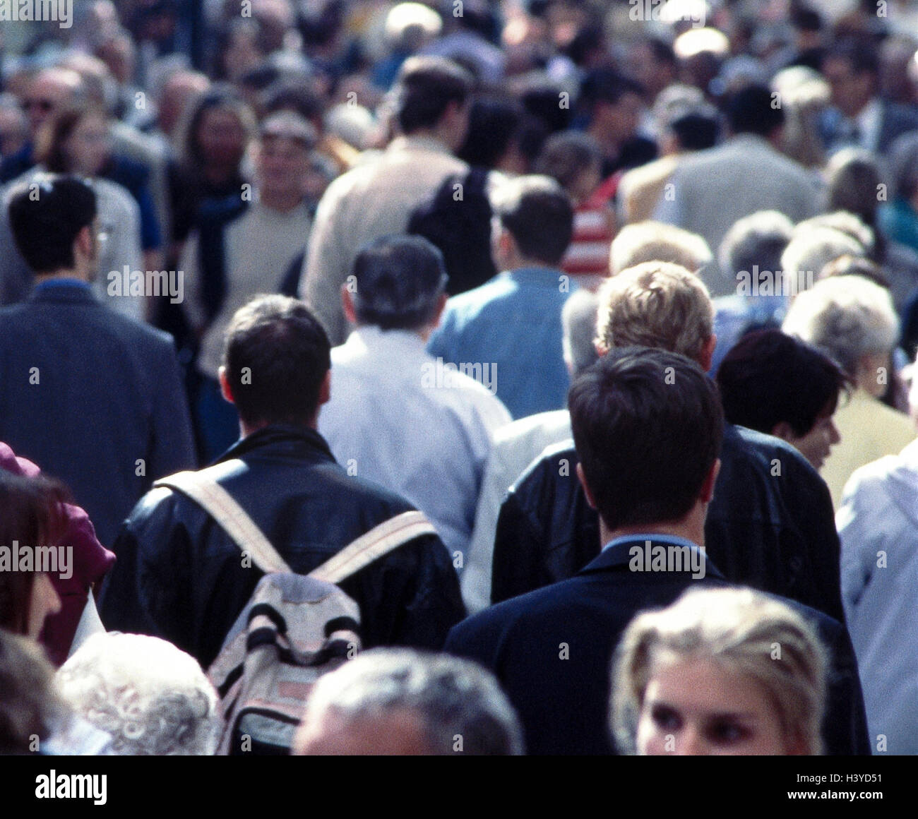 Town, crowd of people, pedestrian, summer, outside, pedestrian area ...
