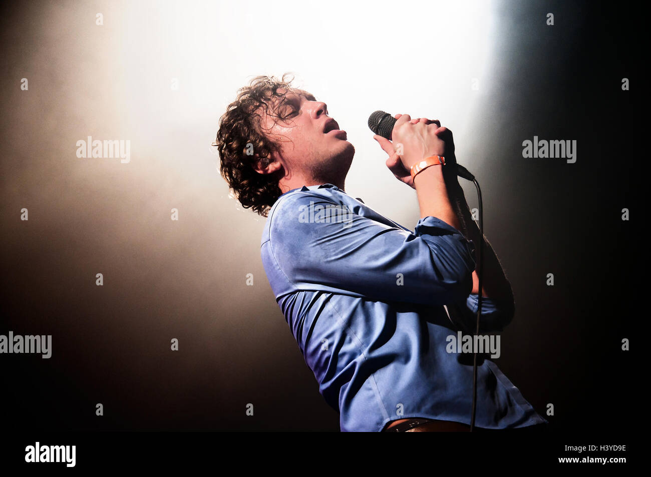 BARCELONA - DEC 10: The singer of Friendly Fires (band) performs on ...