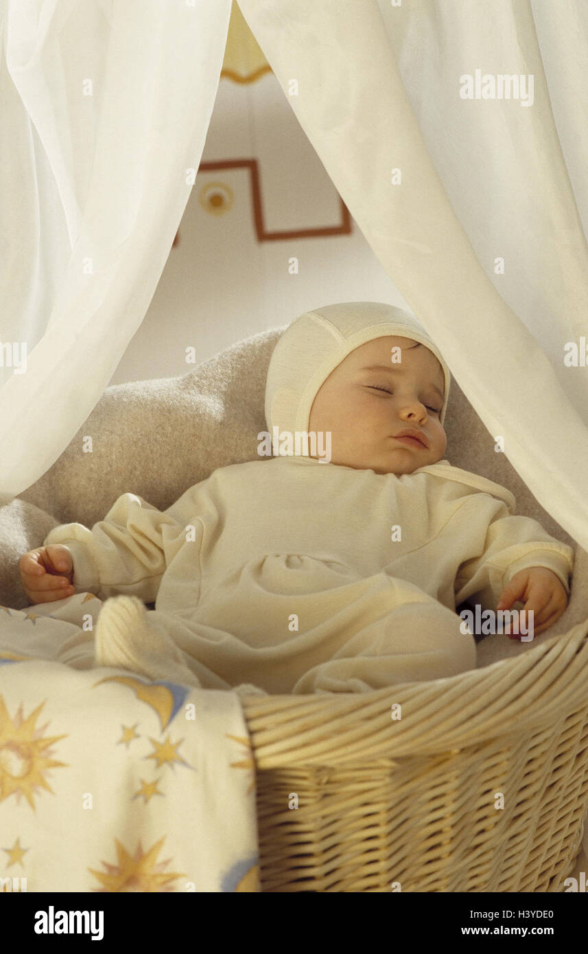 Baby, sleep, peacefully, inside, trolleys, child, infant, tiredly ...