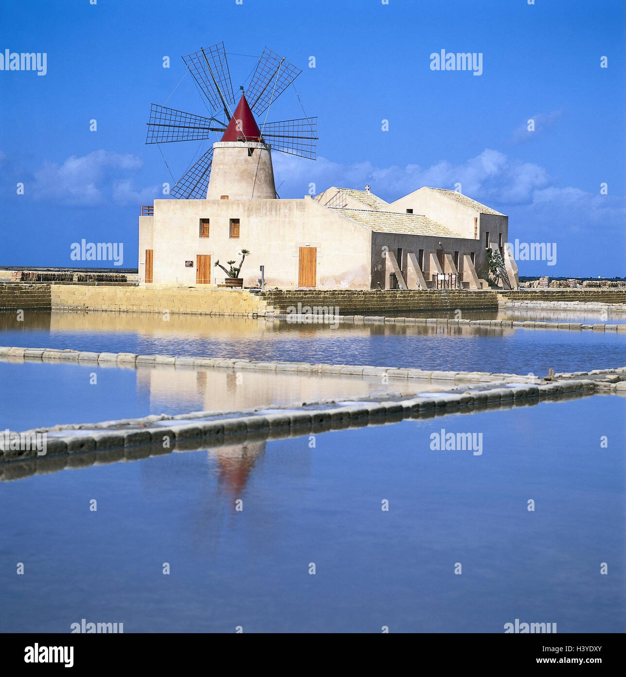 Italy, Sicily, Trapani, marsala, saltwork, windmill, island ...