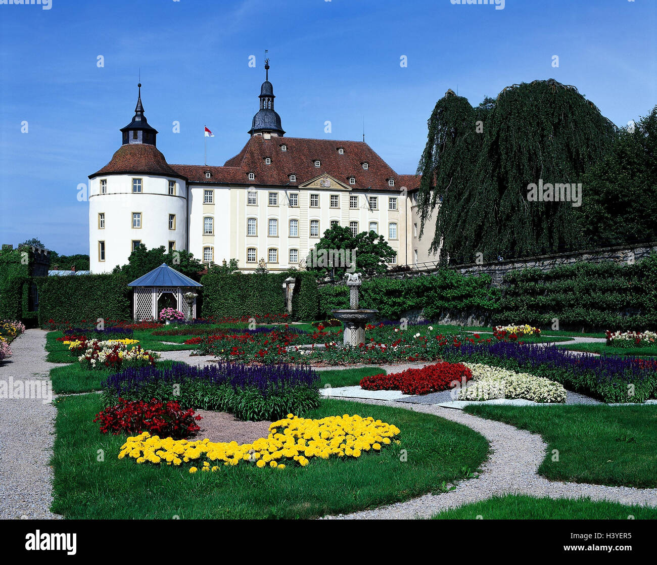 Germany, Baden-Wurttemberg, long castle, lock, park, Europe, castle ...