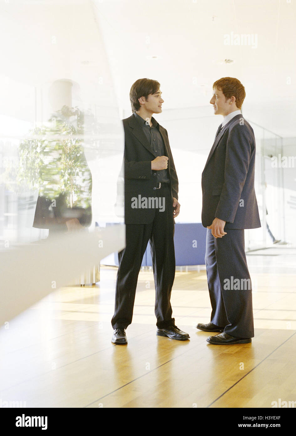 Hall, business people, entertainment, eye contact, business, men ...