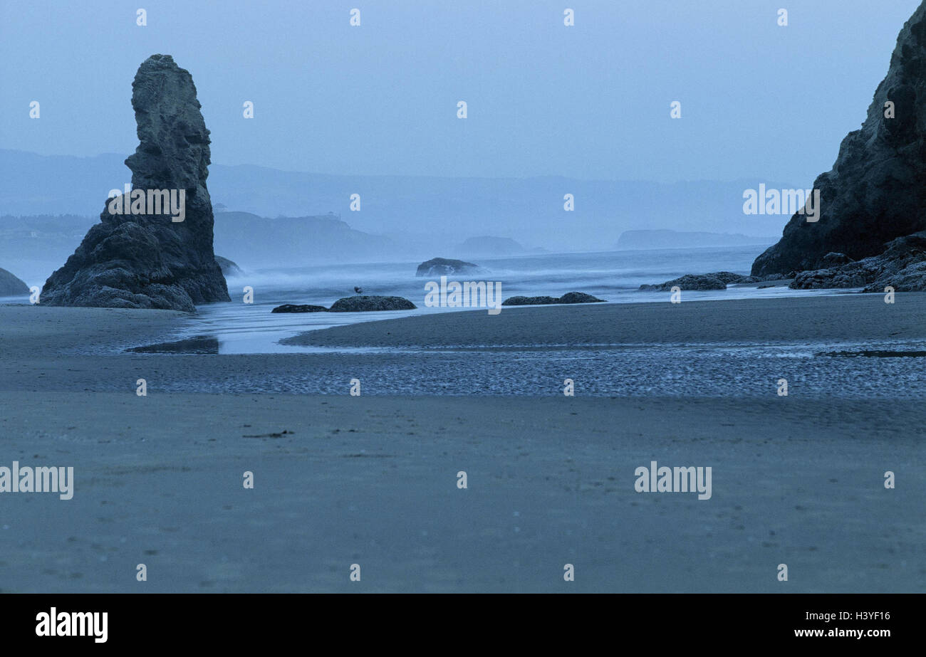 The USA, California, bile coast, fog, dusk America, west coast, coast ...